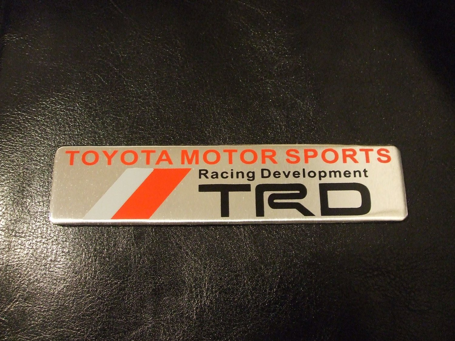 TOYOTA RACING DEVELOPMENT MOTOR SPORTS "TRD" ALUMINUM EMBLEM BADGE STICKER