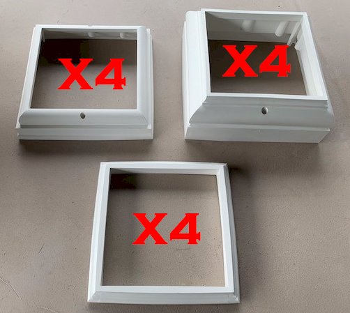 4 Units Crown Column Tuscan Cap & Base 3 Piece Sets 8 4 Units Crown Column Tuscan Cap & Base 3 Piece Sets 8