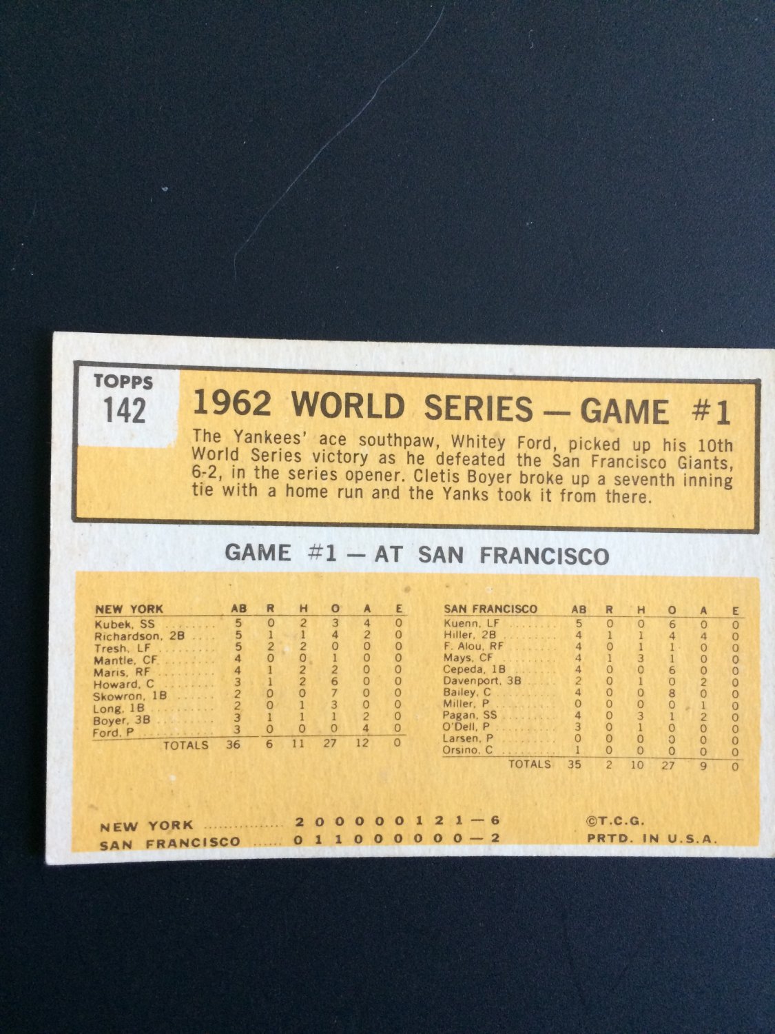 1963 Topps Baseball Card #142 Whitey Ford "yankees"