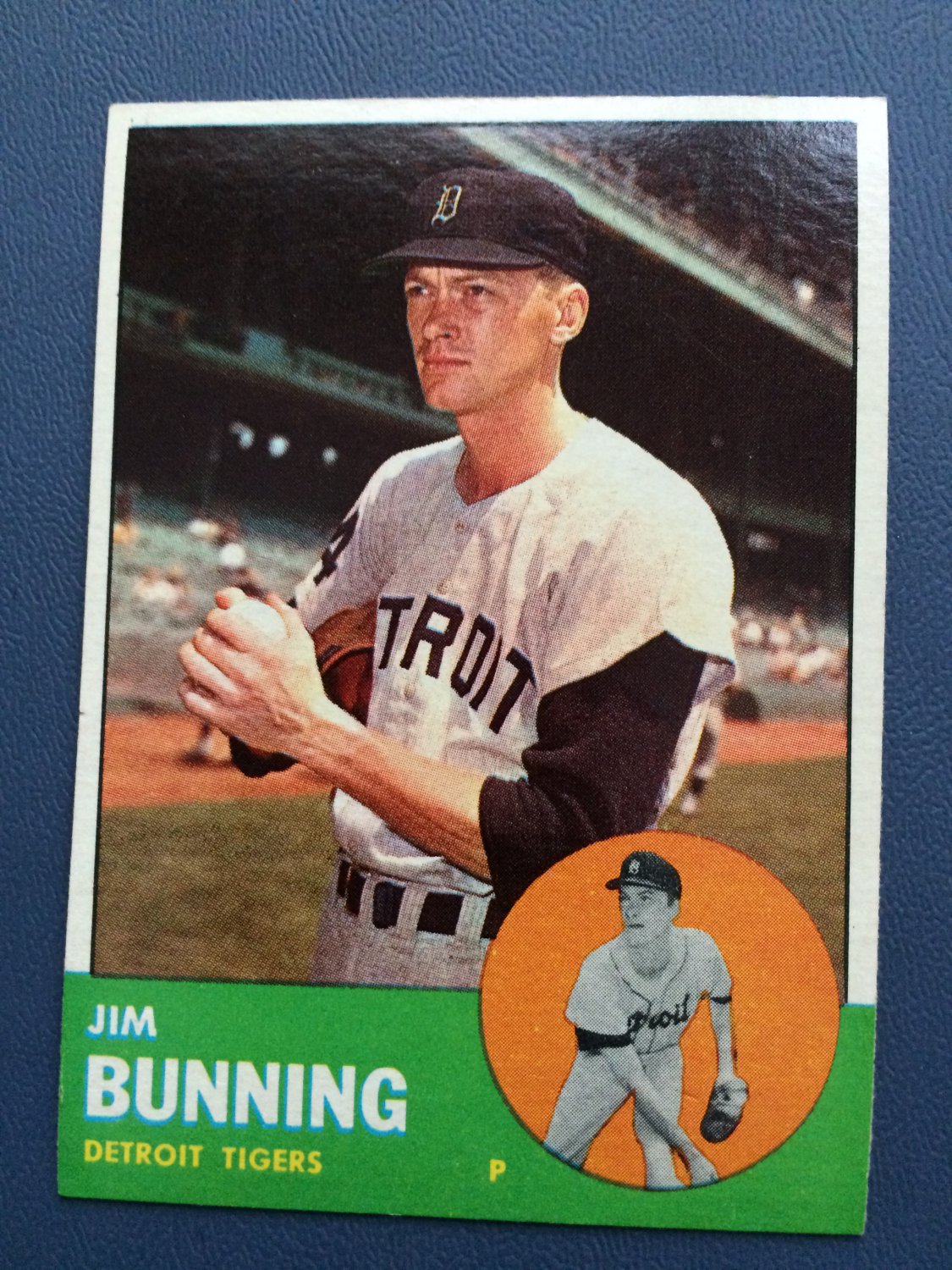 1963 Topps Baseball Card #365 Jim Bunning "Tigers"