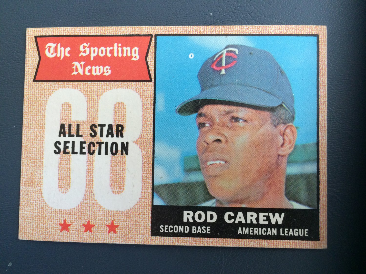 1968 Topps Baseball Card Rod Carew All Star #363