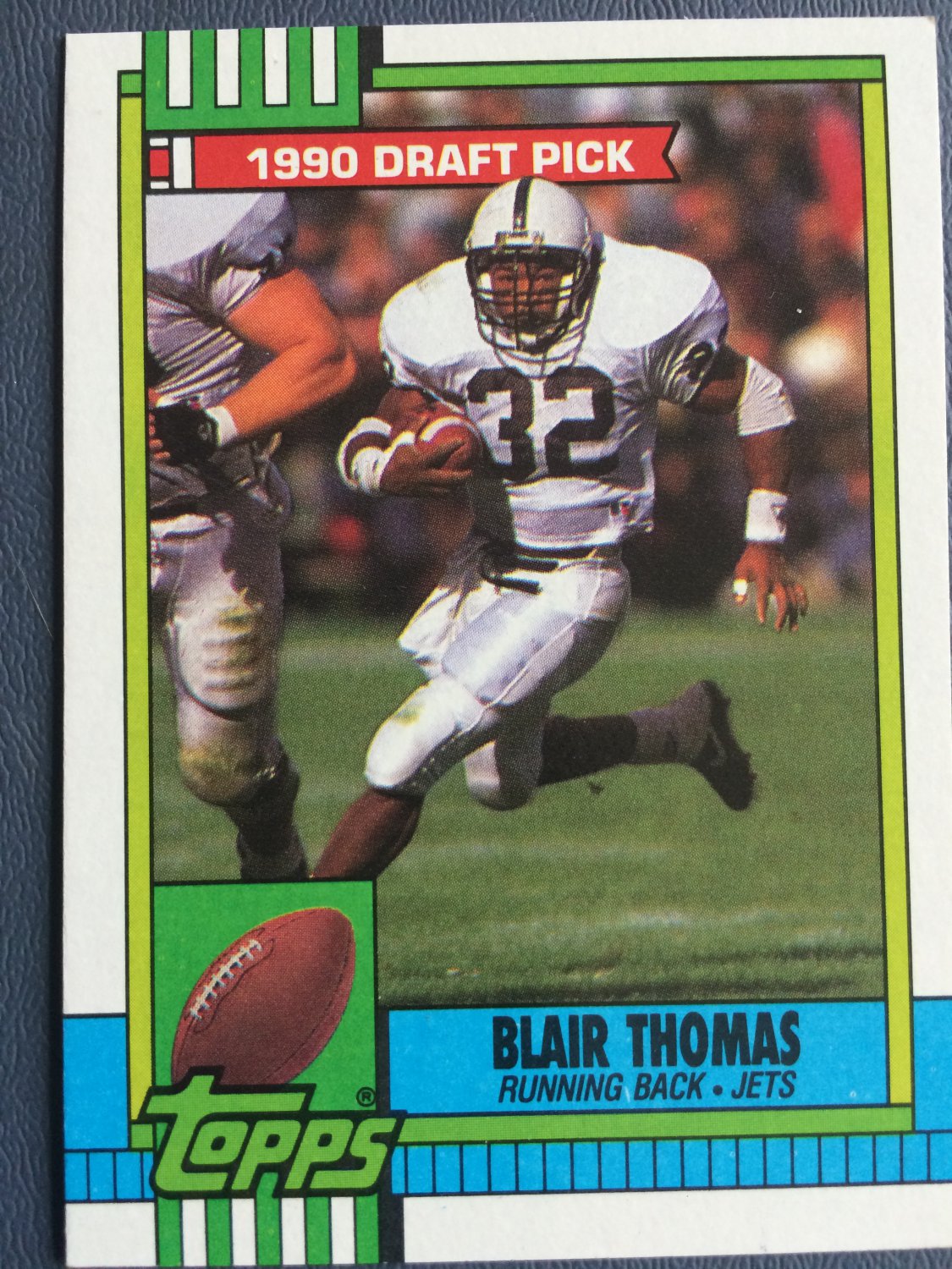 1990 Topps Football Rookie Card 448 Blair Thomas "Jets"