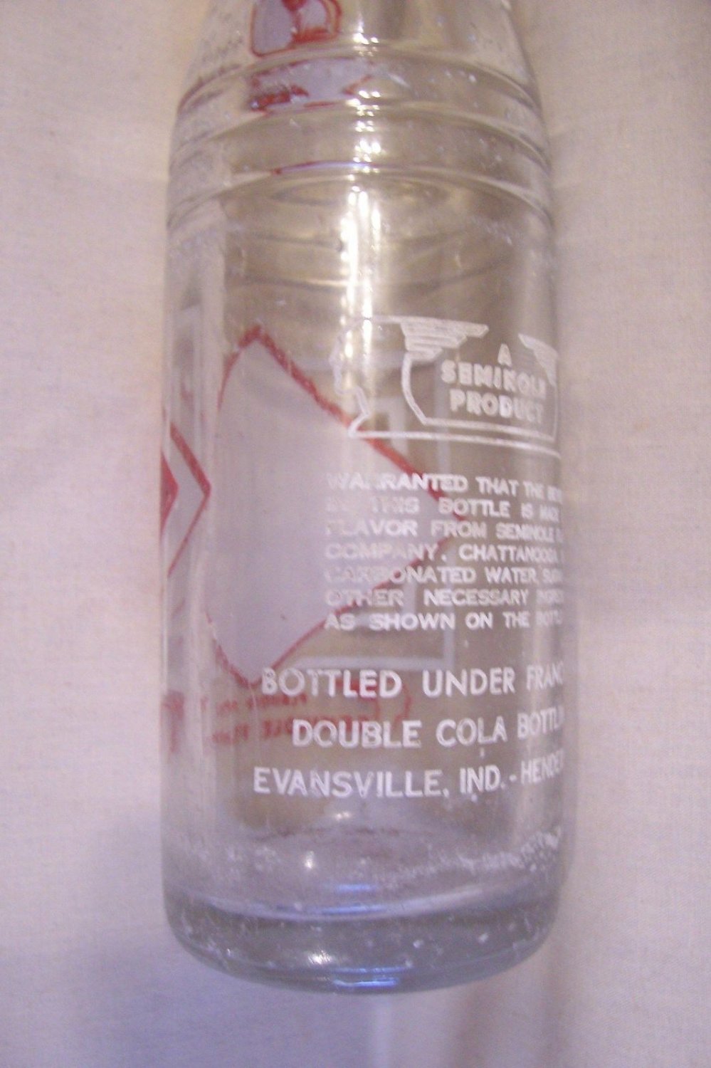 10oz ACL The Double Line Cola Soda Bottle Evansville Indiana Henderson Ky