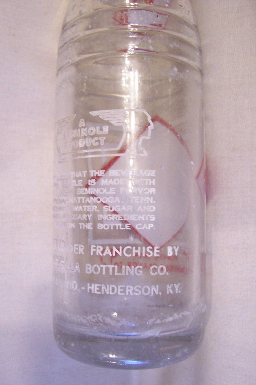 10oz ACL The Double Line Cola Soda Bottle Evansville Indiana Henderson Ky