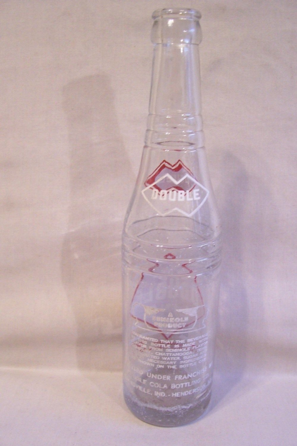 10oz ACL The Double Line Cola Soda Bottle Evansville Indiana Henderson Ky