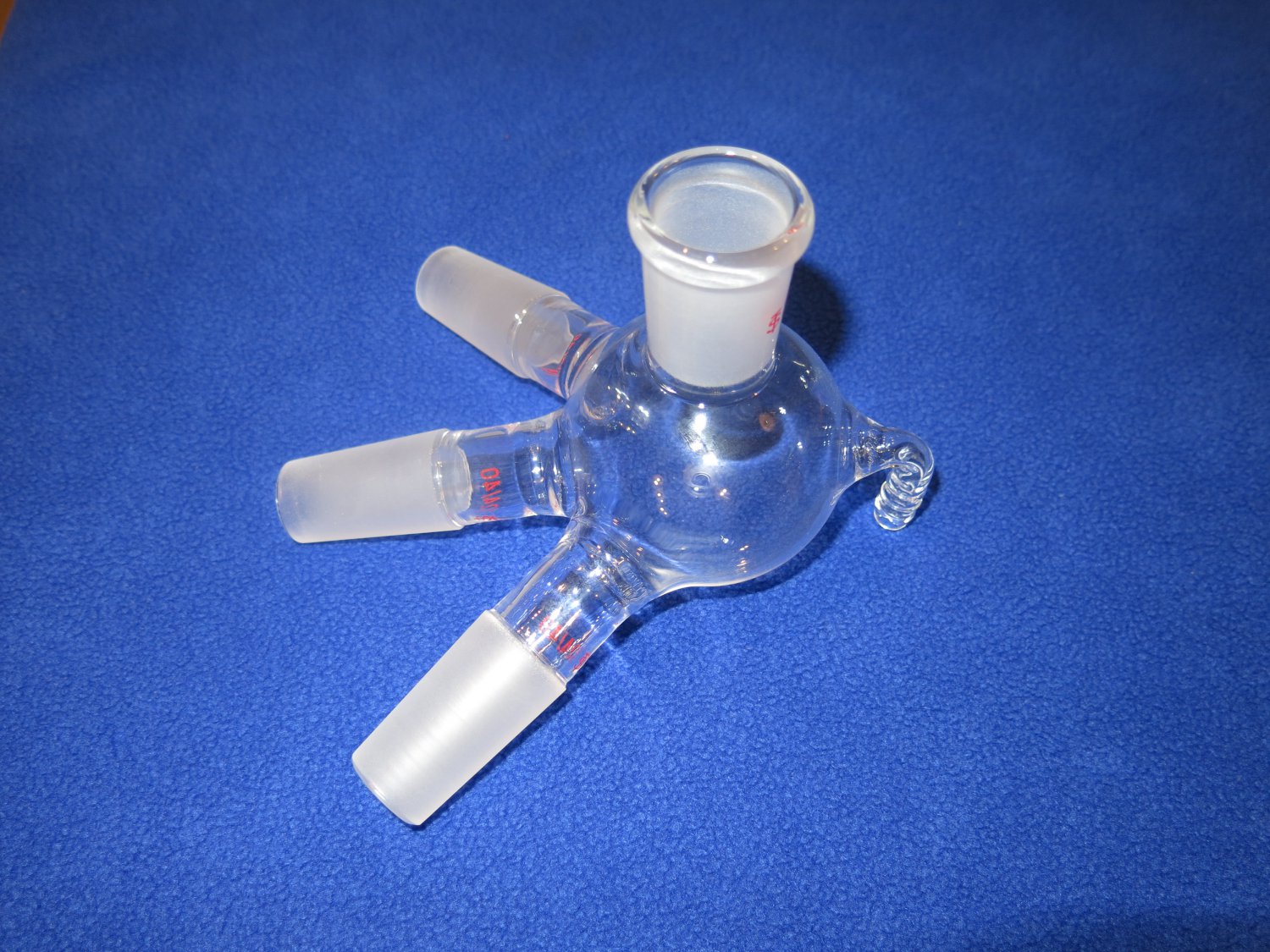 Distillation Receiver with Hose connection, cow type, 24/40, new