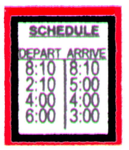 TRAIN SCHEDULE SIGN for American Flyer FLYERVILLE MINI-CRAFT