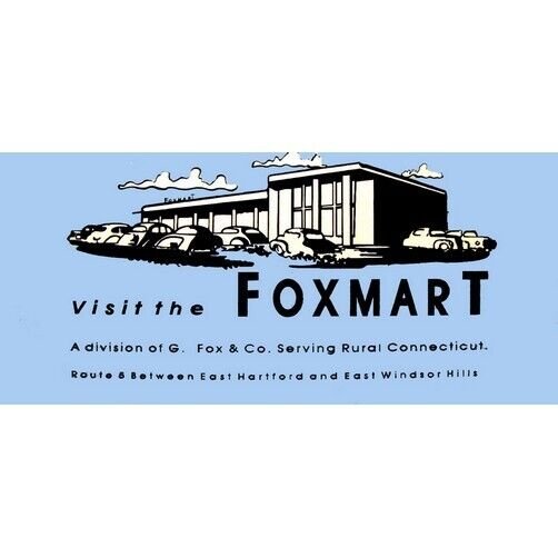 (2) AMERICAN FLYER ALLABOARD BILLBOARD FOXMART ADHESIVE STICKER