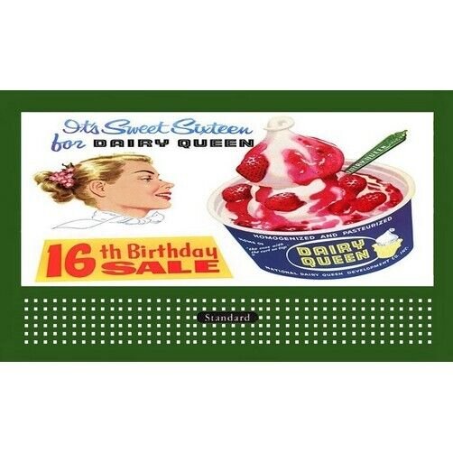 LIONEL STYLE BILLBOARD INSERT DAIRY QUEEN & AMERICAN FLYER