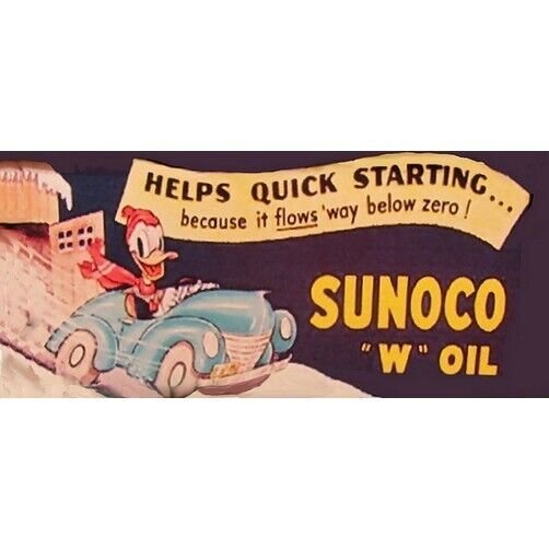 (2) AMERICAN FLYER ALLABOARD BILLBOARD SUNOCO "W" OIL ADHESIVE STICKER
