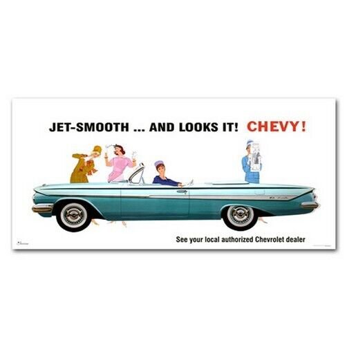 AMERICAN FLYER JET SMOOTH CHEVY ADHESIVE WHISTLE BILLBOARD STICKER for ...