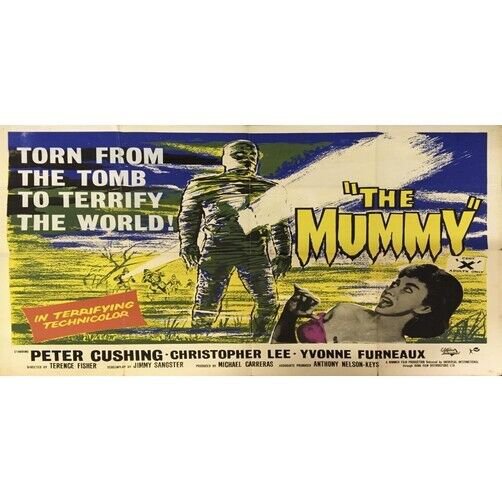 AMERICAN FLYER THE MUMMY ADHESIVE WHISTLE BILLBOARD STICKER 577