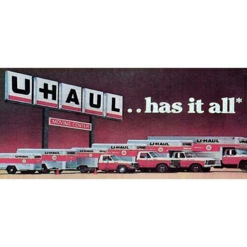 (2) AMERICAN FLYER UHAUL ALLABOARD BILLBOARD STICKER 2 1/2" x 1 1/8"