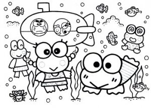 Kero Kero Keroppi Coloring Book #1