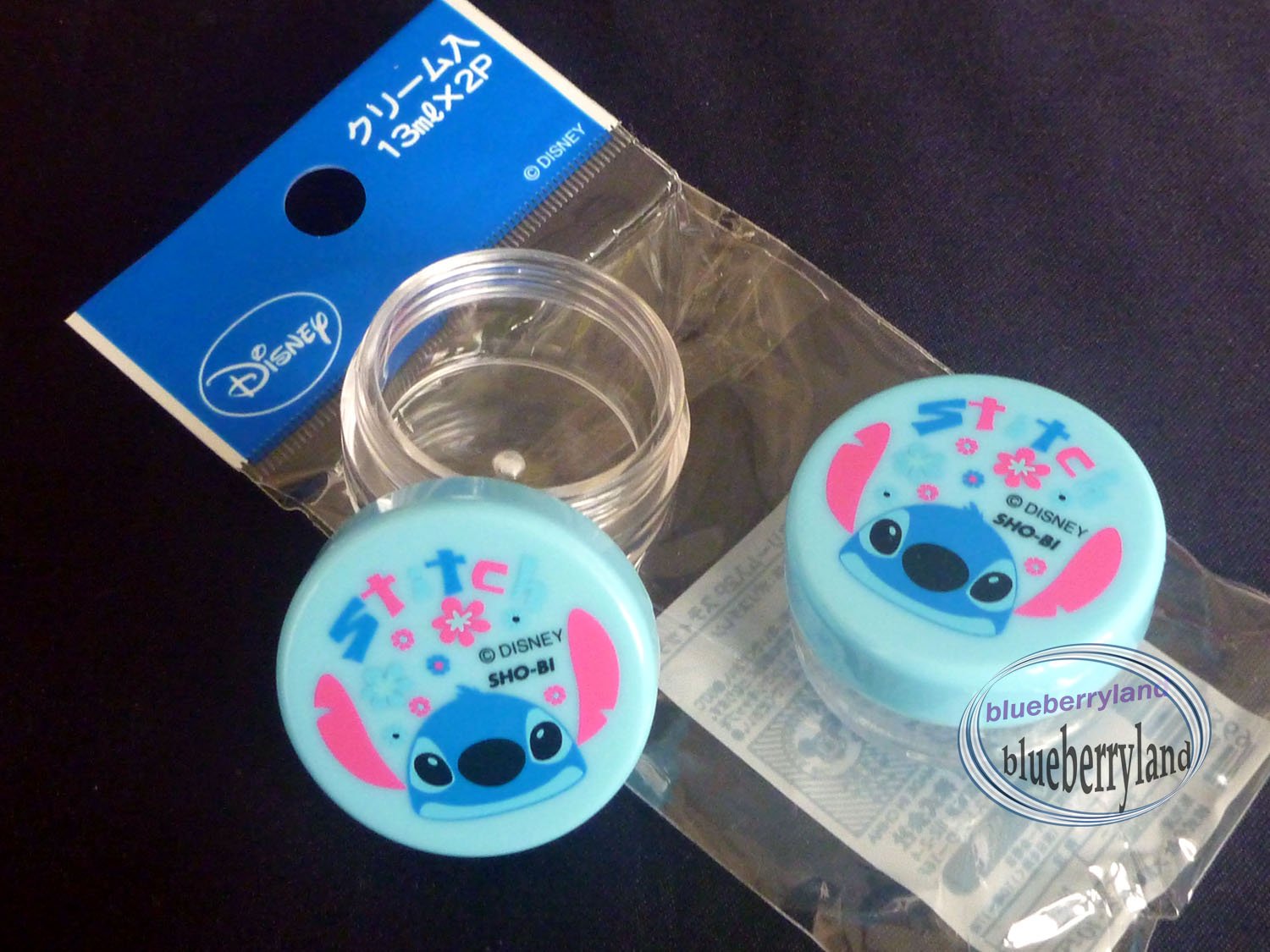 Disney Stitch Plastic case set travel kit lotion containers