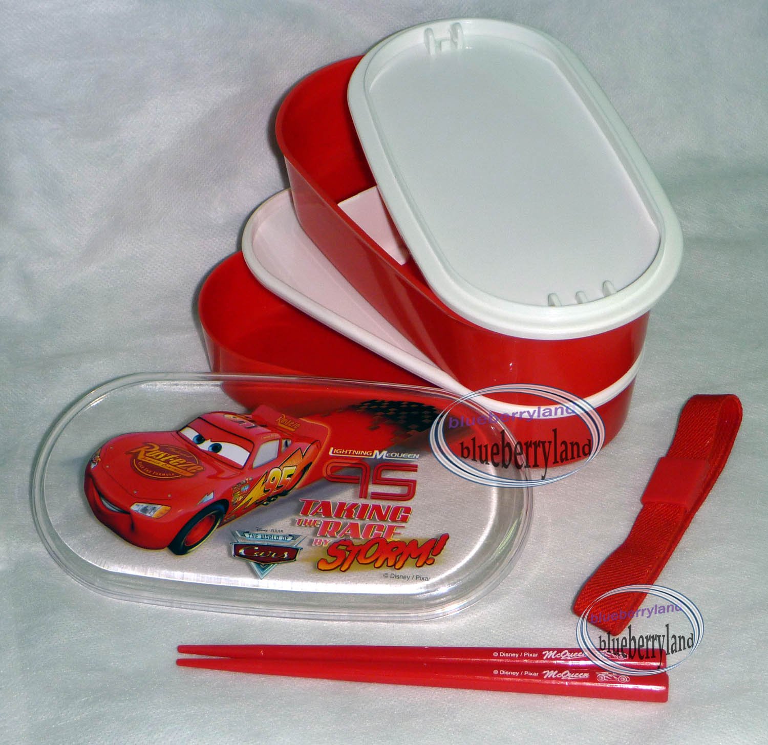 Disney Pixar Lightning McQueen Car Two-tiered Bento Lunch Box ...