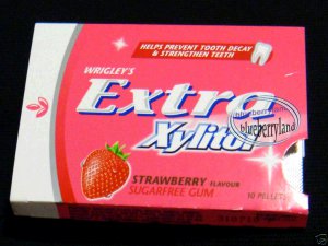 Wrigley's EXTRA Xylitol Sugarfree gum strawberry favor chewing gums 2 packs