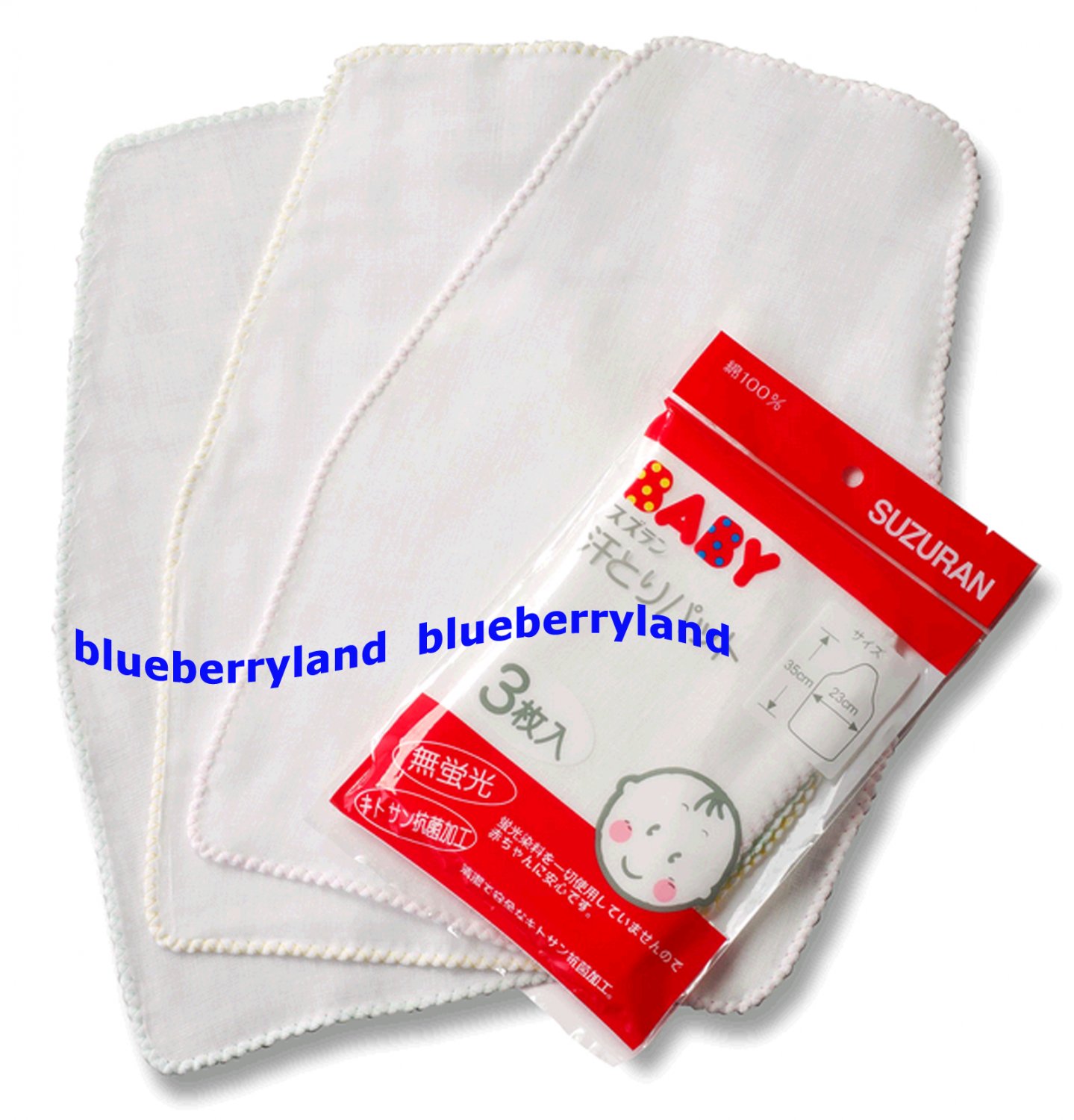 Japan Baby Sweat Cloth 3 Pcs Pad Back Sweat absorbent Towel