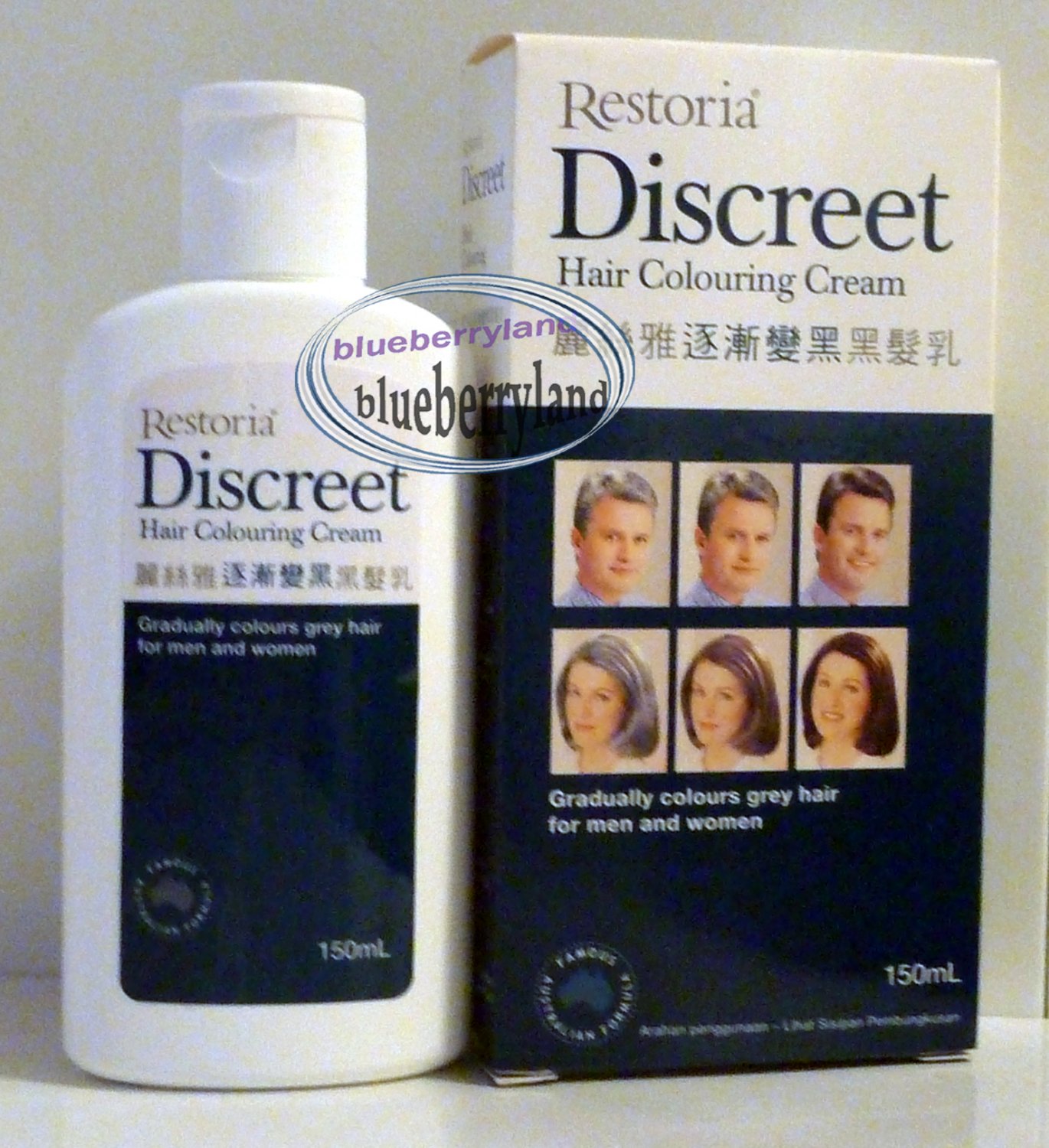 Restoria Discreet Hair Colouring Cream 150ml Hair color beauty care man ...