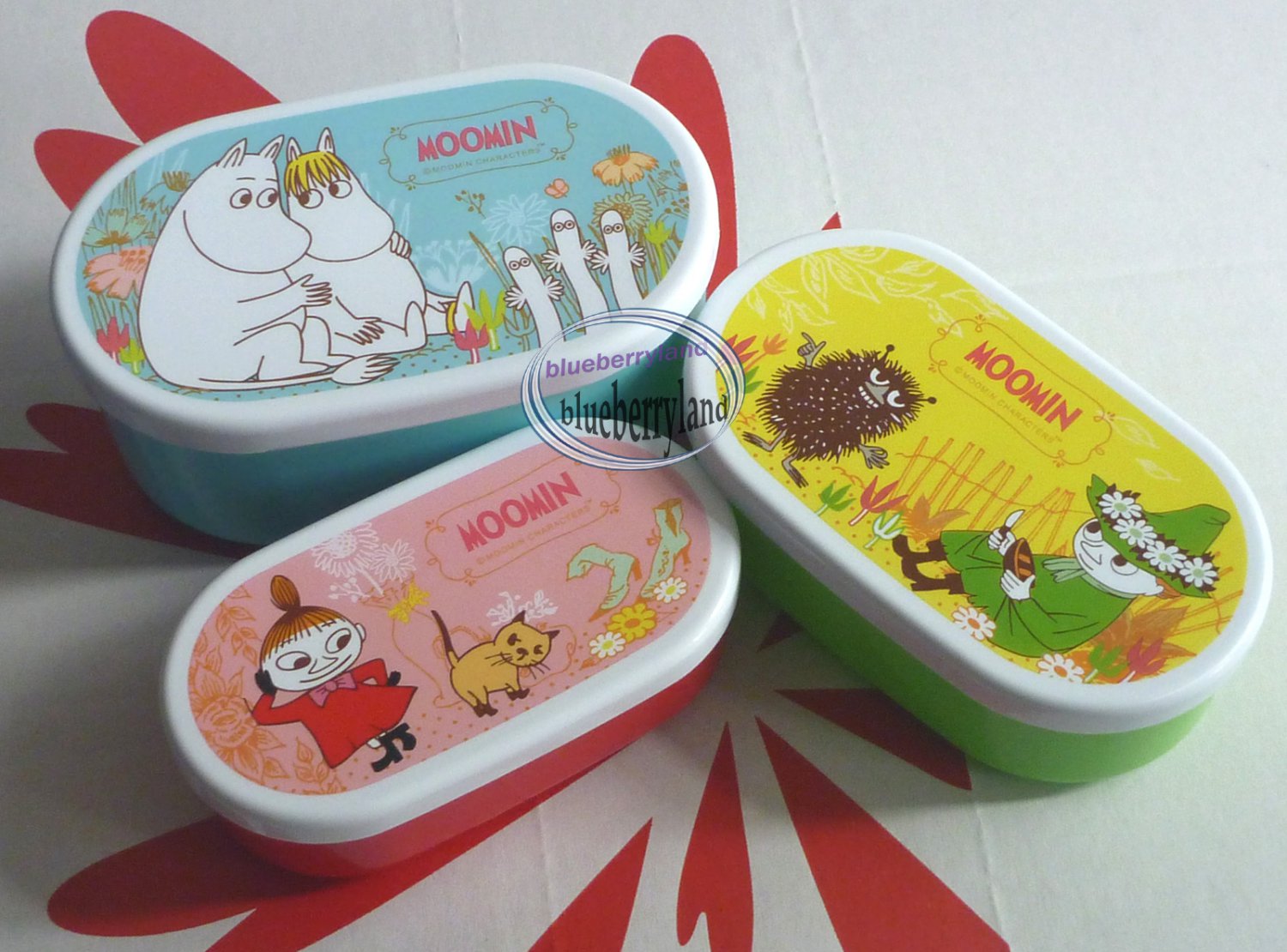 Moominvalley MOOMIN Plastic lunchbox Case 3p set