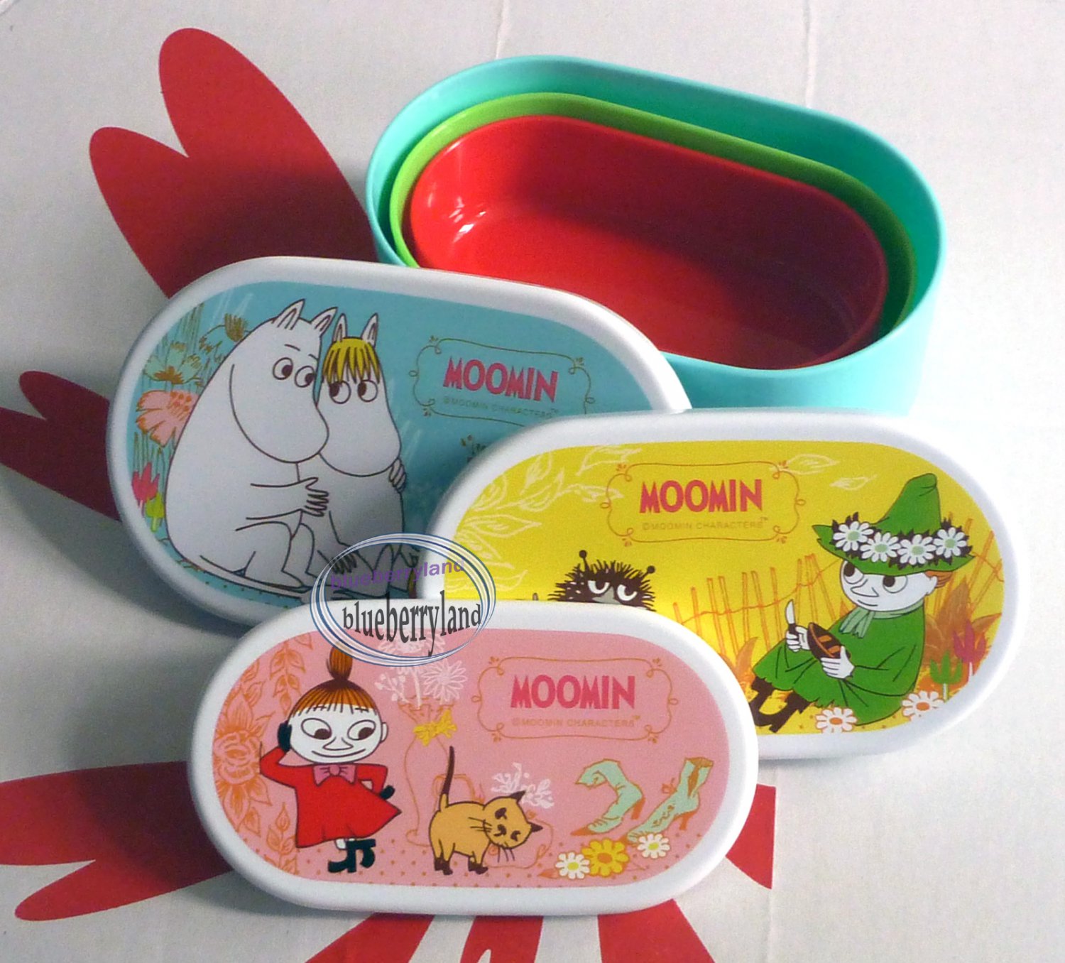 Moominvalley MOOMIN Plastic lunchbox Case 3p set