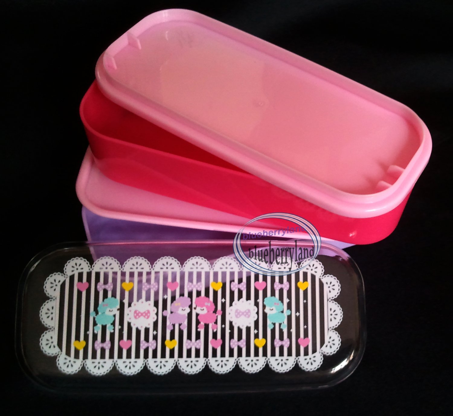 Japan Bento 2-Tier Lunch Box Set Belt fork spoon chopsticks kitchen ...