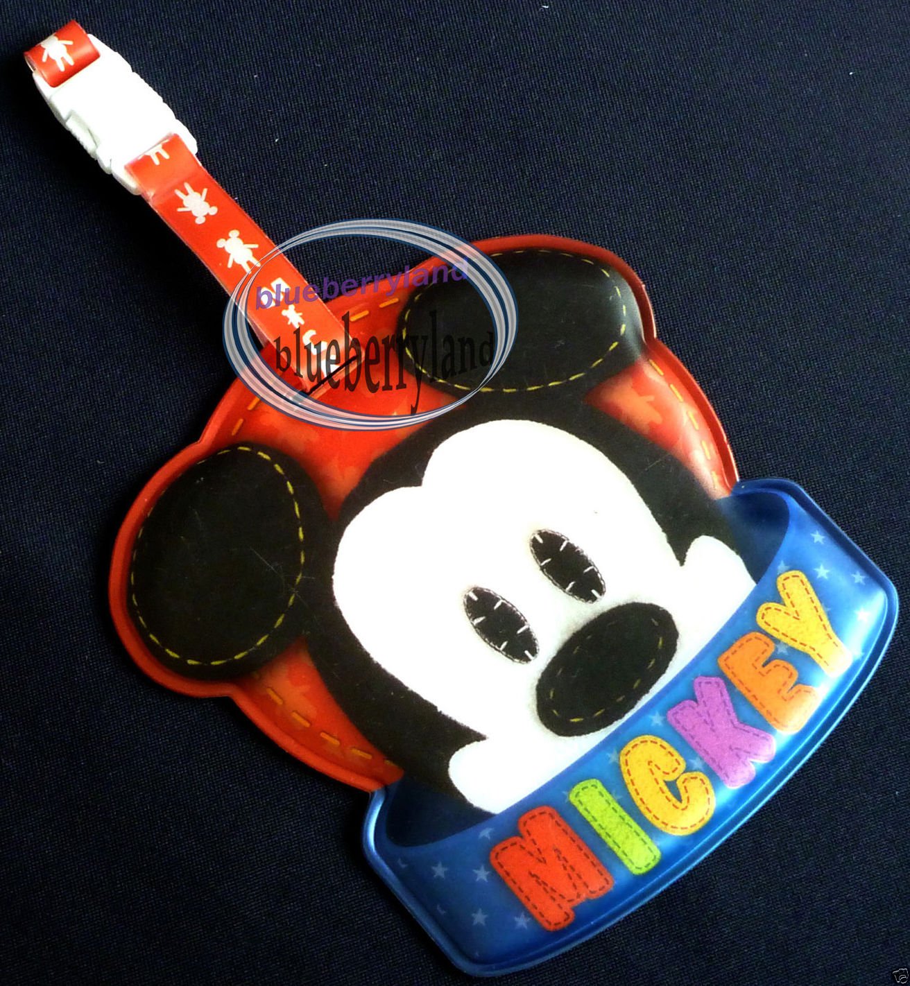 DISNEY Mickey Mouse Luggage Name Tag holder Travel school bag
