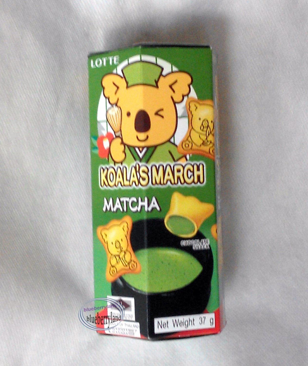 Lotte Koala's March Matcha Green Tea flavor Chocolate snack sweets ...