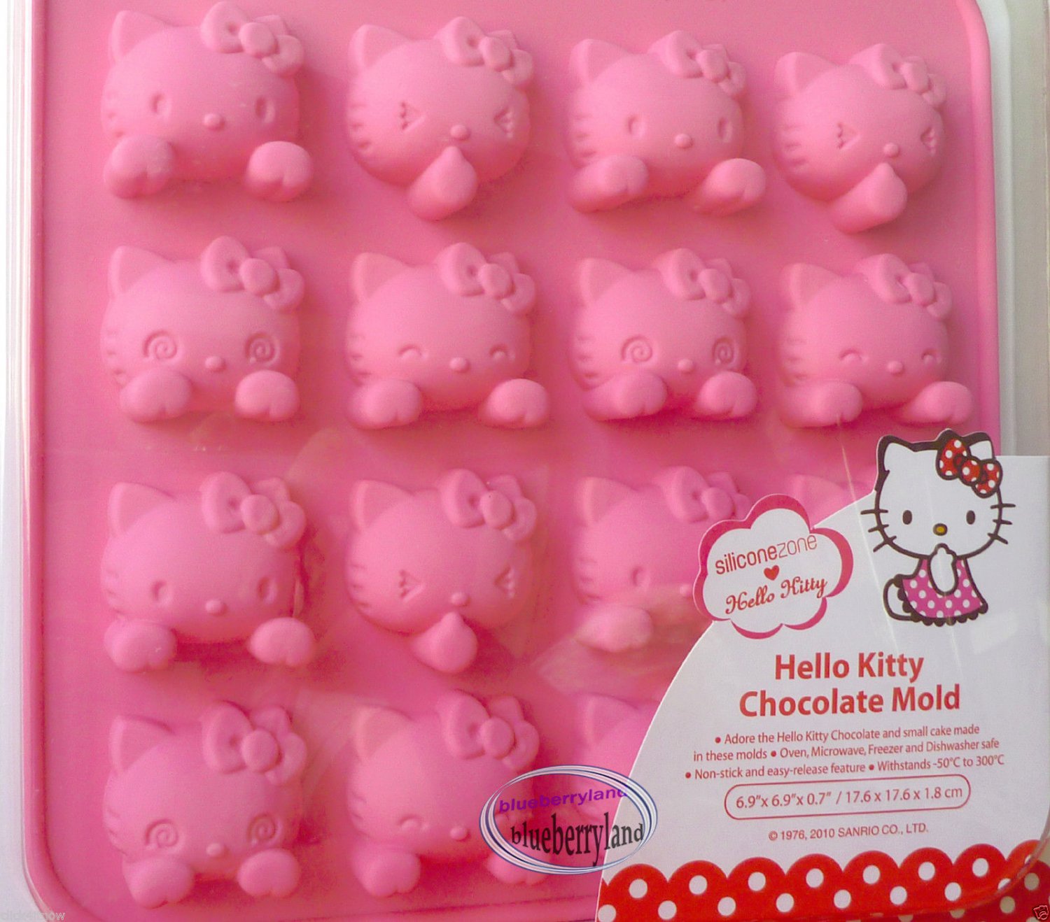 Sanrio HELLO KITTY SILICON mold Chocolate ICE jelly Mould PINK baking