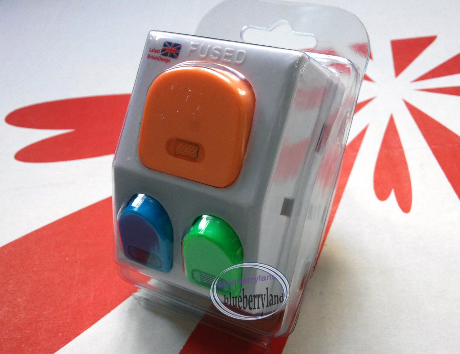 3-Way Multi Plug Electrical Extension Socket Fused UK Mains with 3 ...