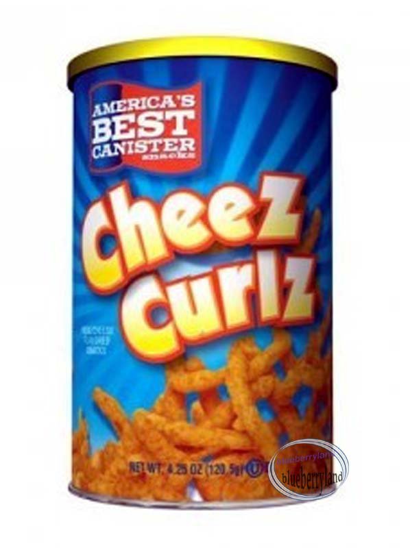 America's Best Canister Cheez Curlz crunchy cheese flavored curl stick ...