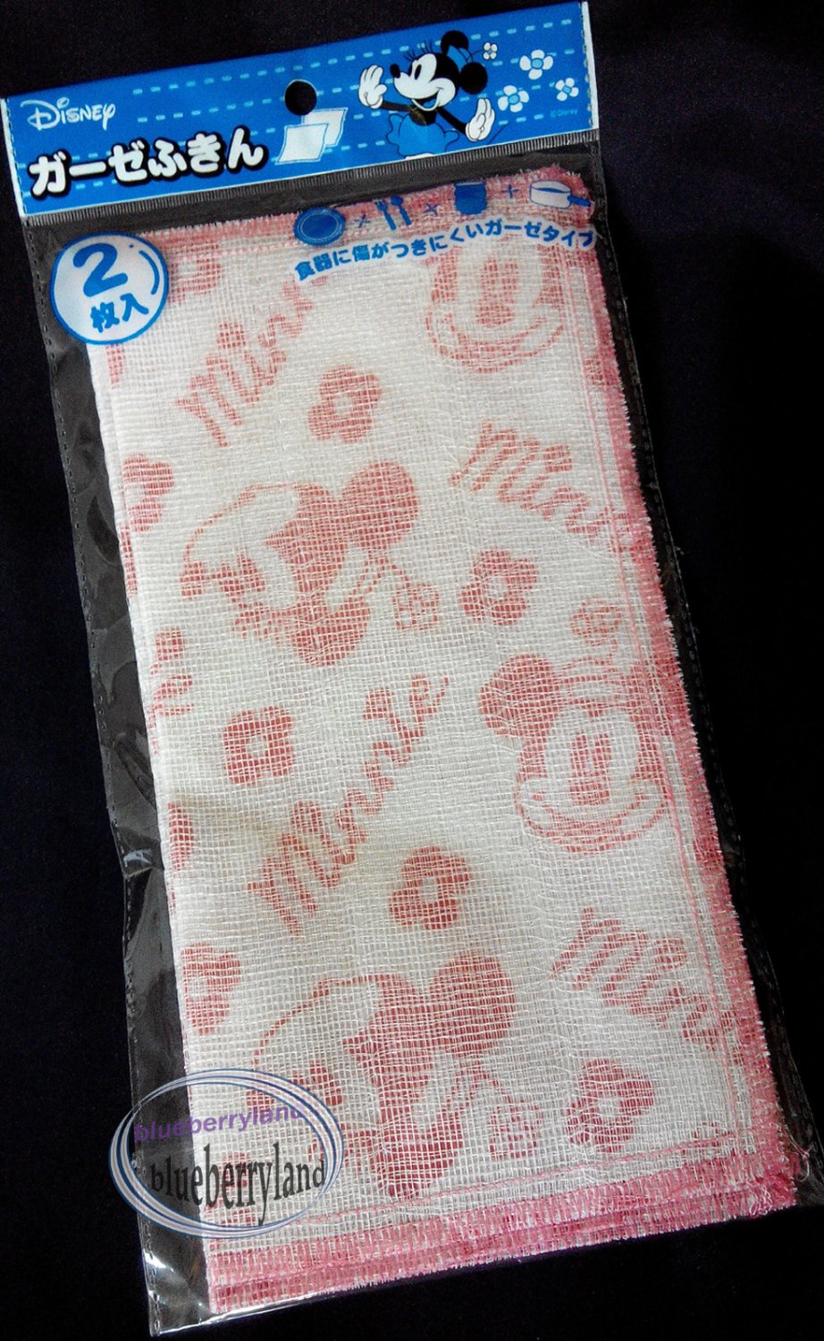 Disney MICKEY MINNIE MOUSE wash cloth 2 pcs set Kitchen Towel women ...