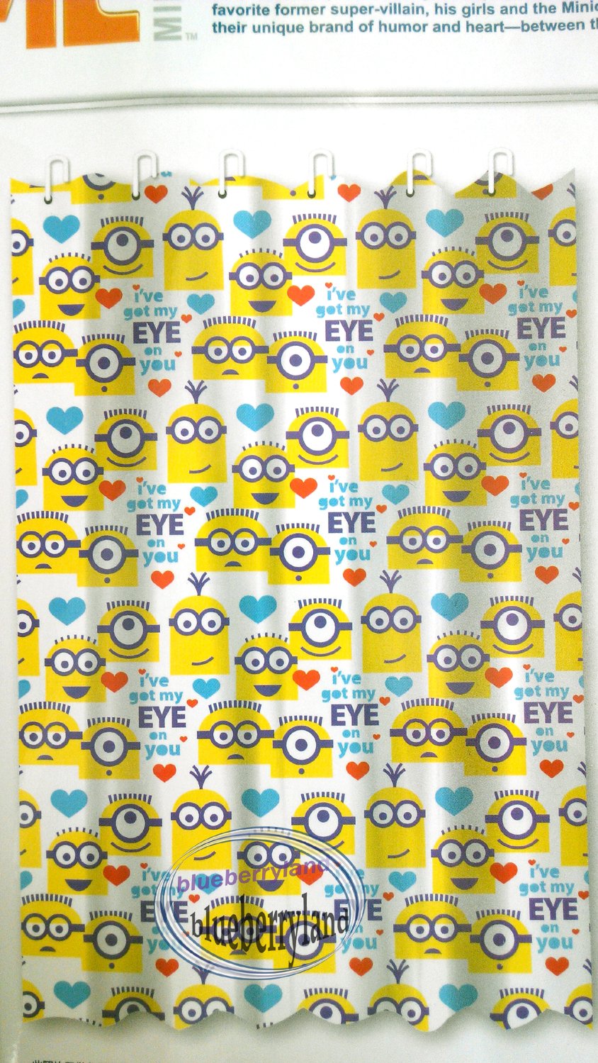 Minions SHOWER CURTAIN bathroom Minion accessories household