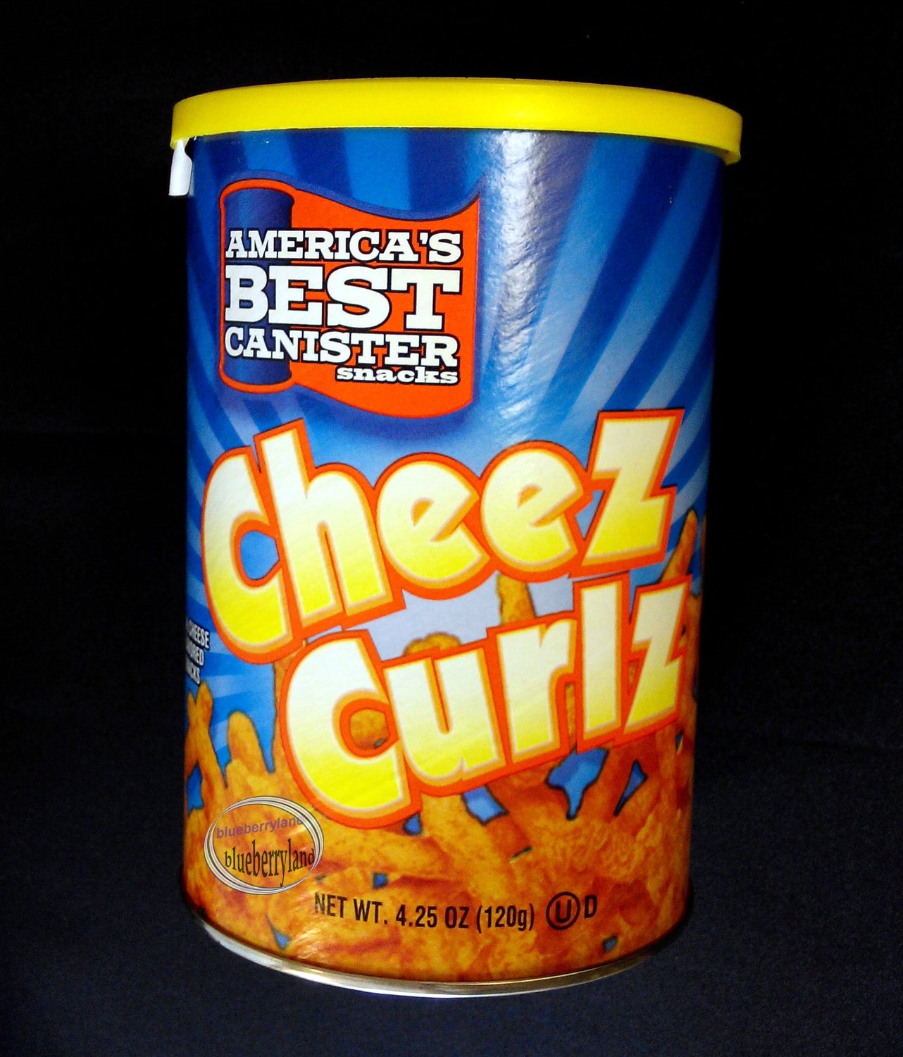 America's Best Canister Cheez Curlz crunchy cheese flavored curl stick ...