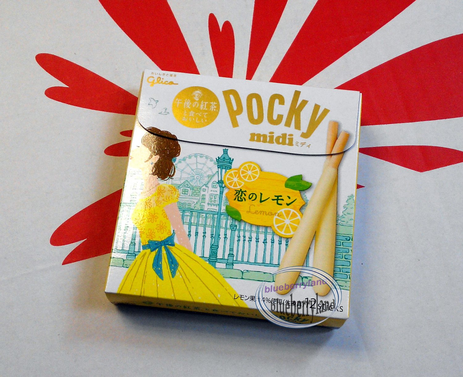 JAPAN Glico Pocky MIDI Lemon Chocolate Flavor Biscuit Sticks