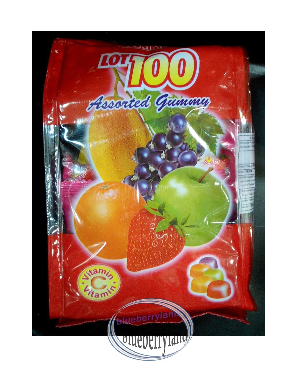 Cocoaland Lot 100 Assorted Fruit Gummy Candy 150g snack