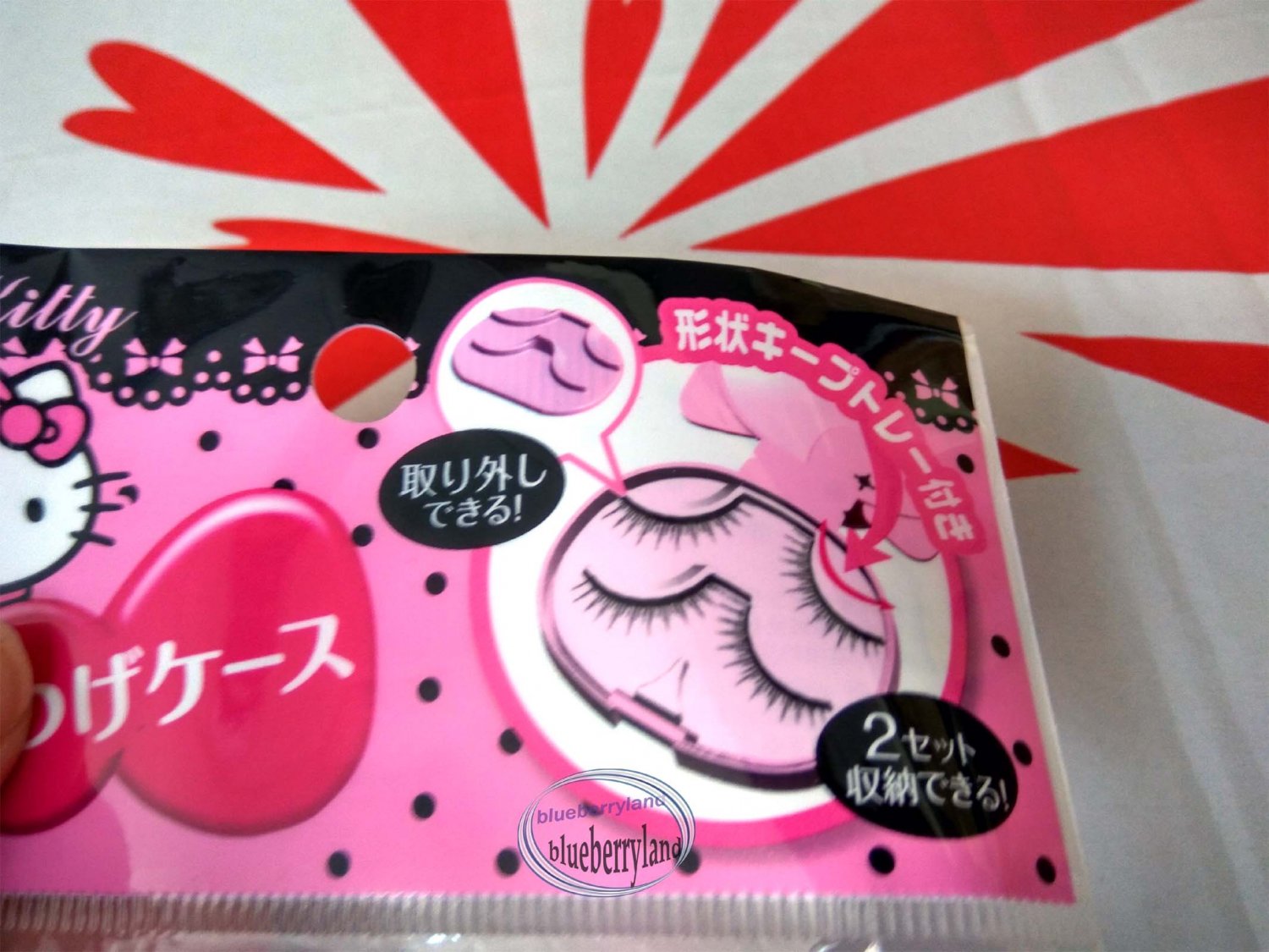 Japan Sanrio Hello Kitty False Eyelash Case White makeup cosmetic tool