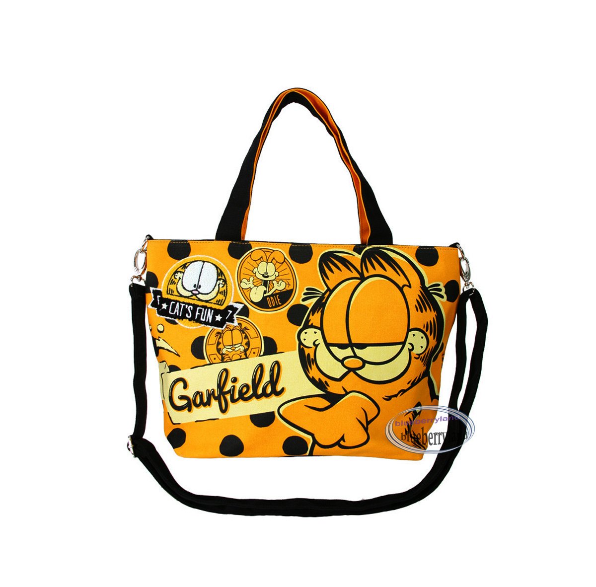 Garfield Canvas Shoulder Weekend School Work Handbag Cat Odie Tote BAG