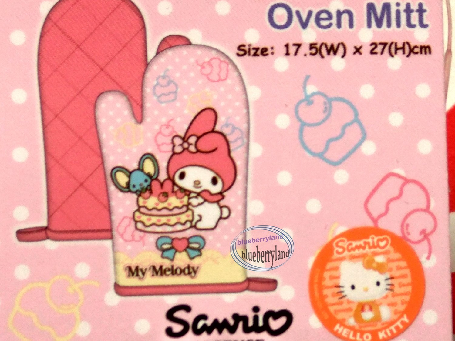 Sanrio My Melody Oven Mitt for Adult kitchen cooking apple Q6