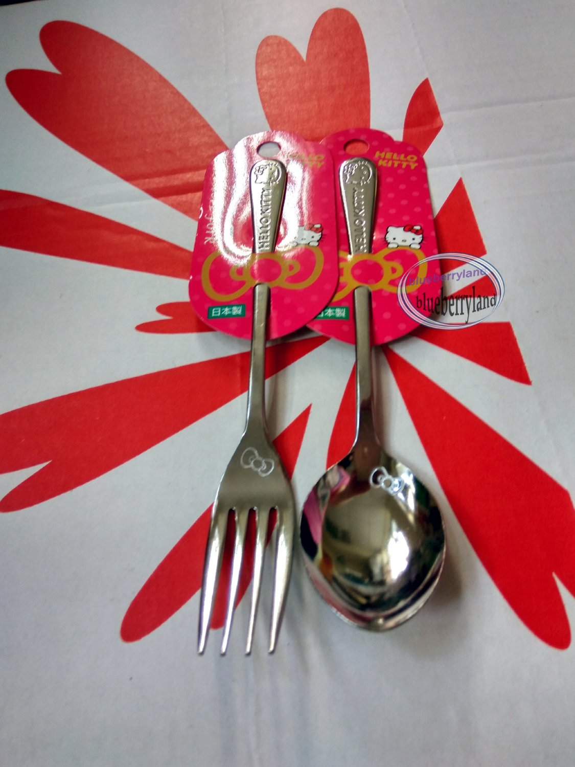 Japan Sanrio Hello Kitty Spoon & Fork set kitchen Cutlery home