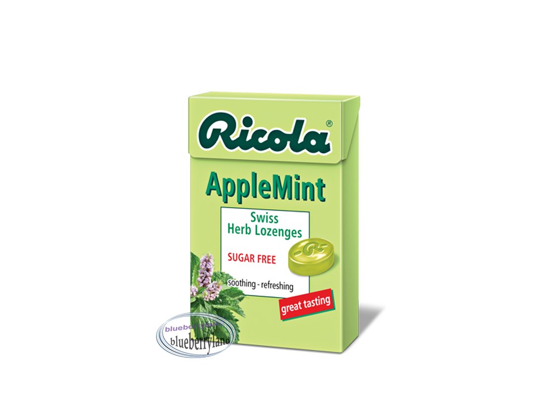 Ricola APPLE MINT Swiss Herb Lozenges Sugar free Mint Drops Candy 2 boxes Candies snack sweet