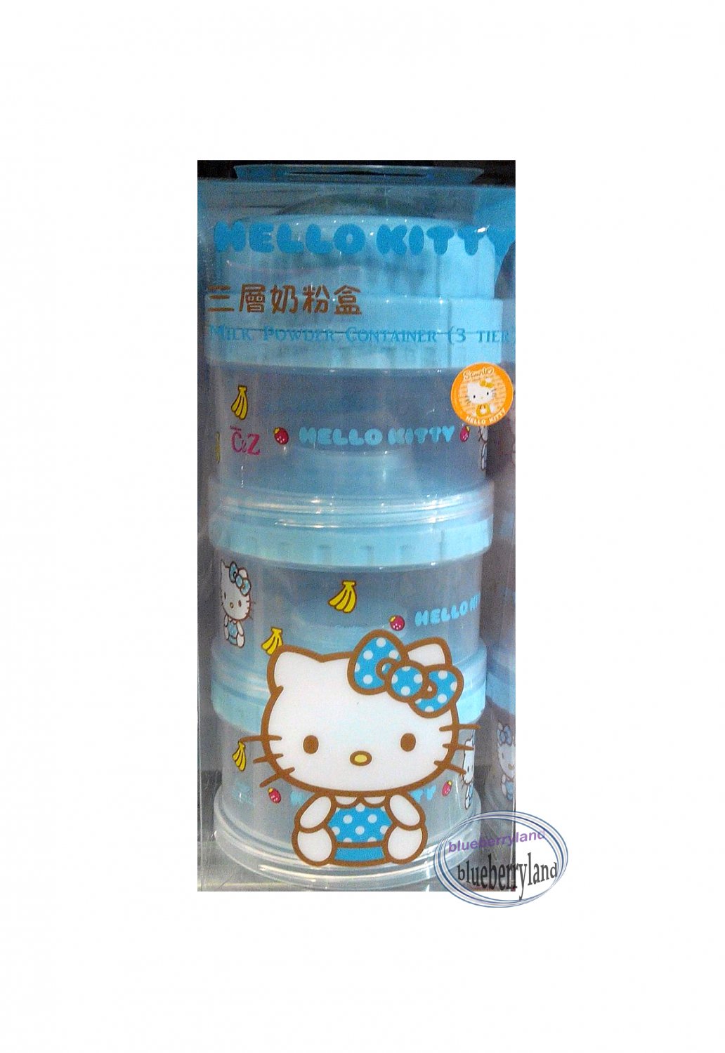 Sanrio HELLO KITTY Baby Milk Powder Formula Container Dispenser Blue
