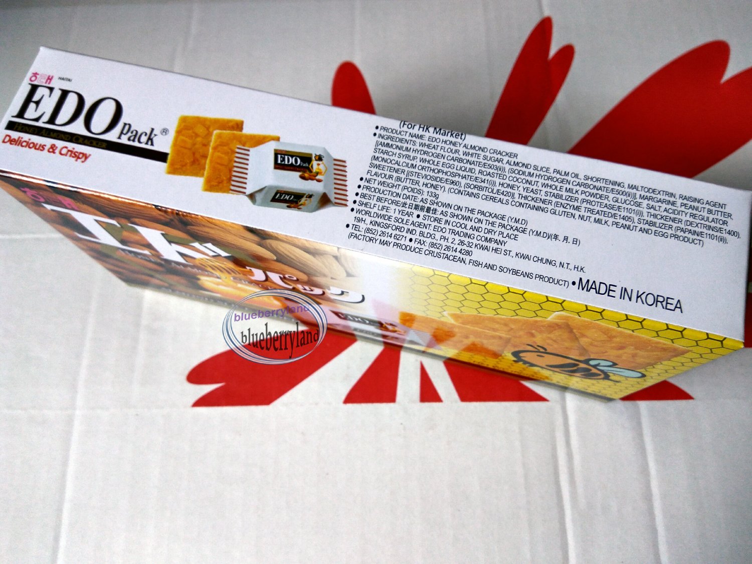 EDO Pack Honey Almond Cracker 133g biscuits sweets snacks cookies ladies