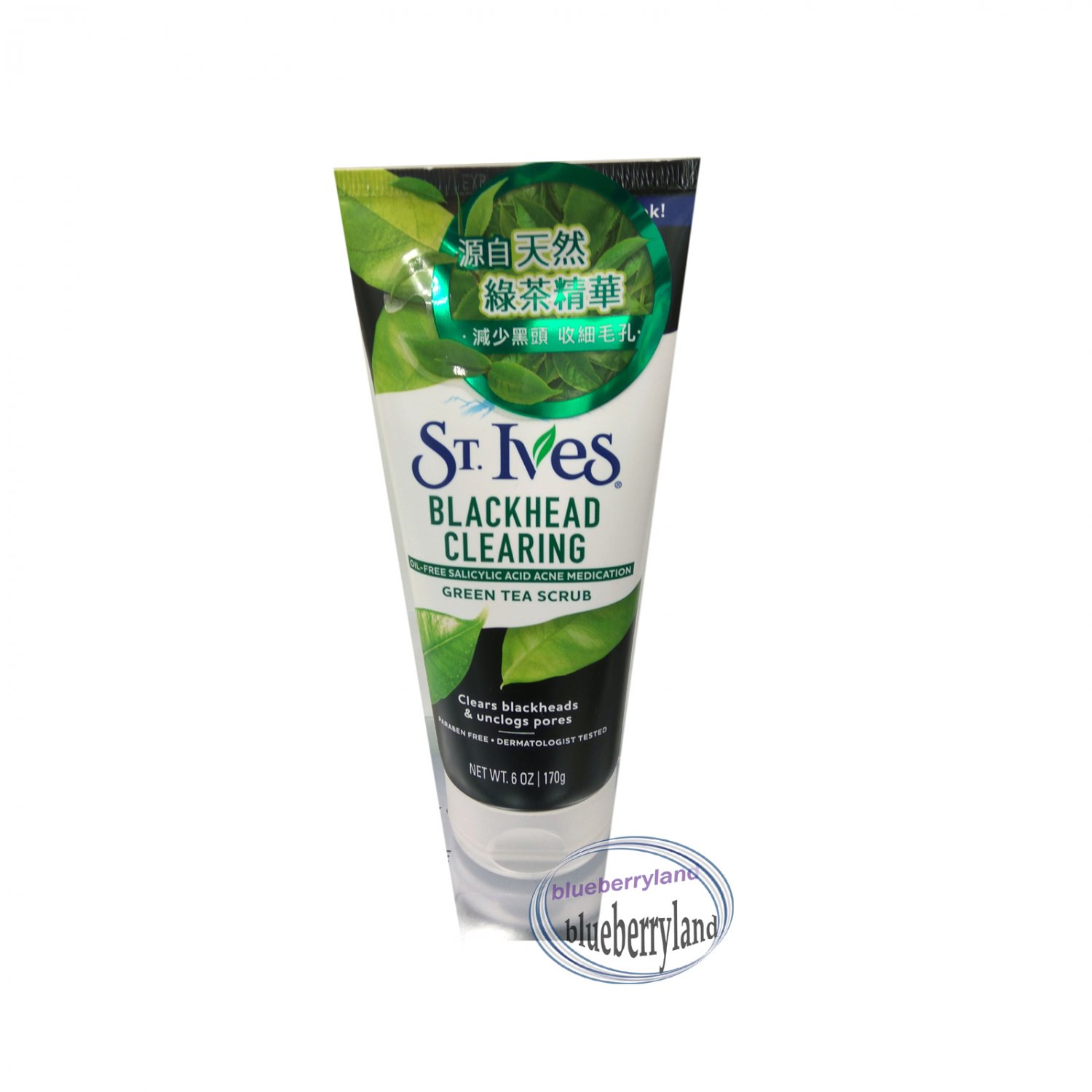 St. Ives Naturally Blackhead Clearing Green Tea Scrub 170g ladies skin ...