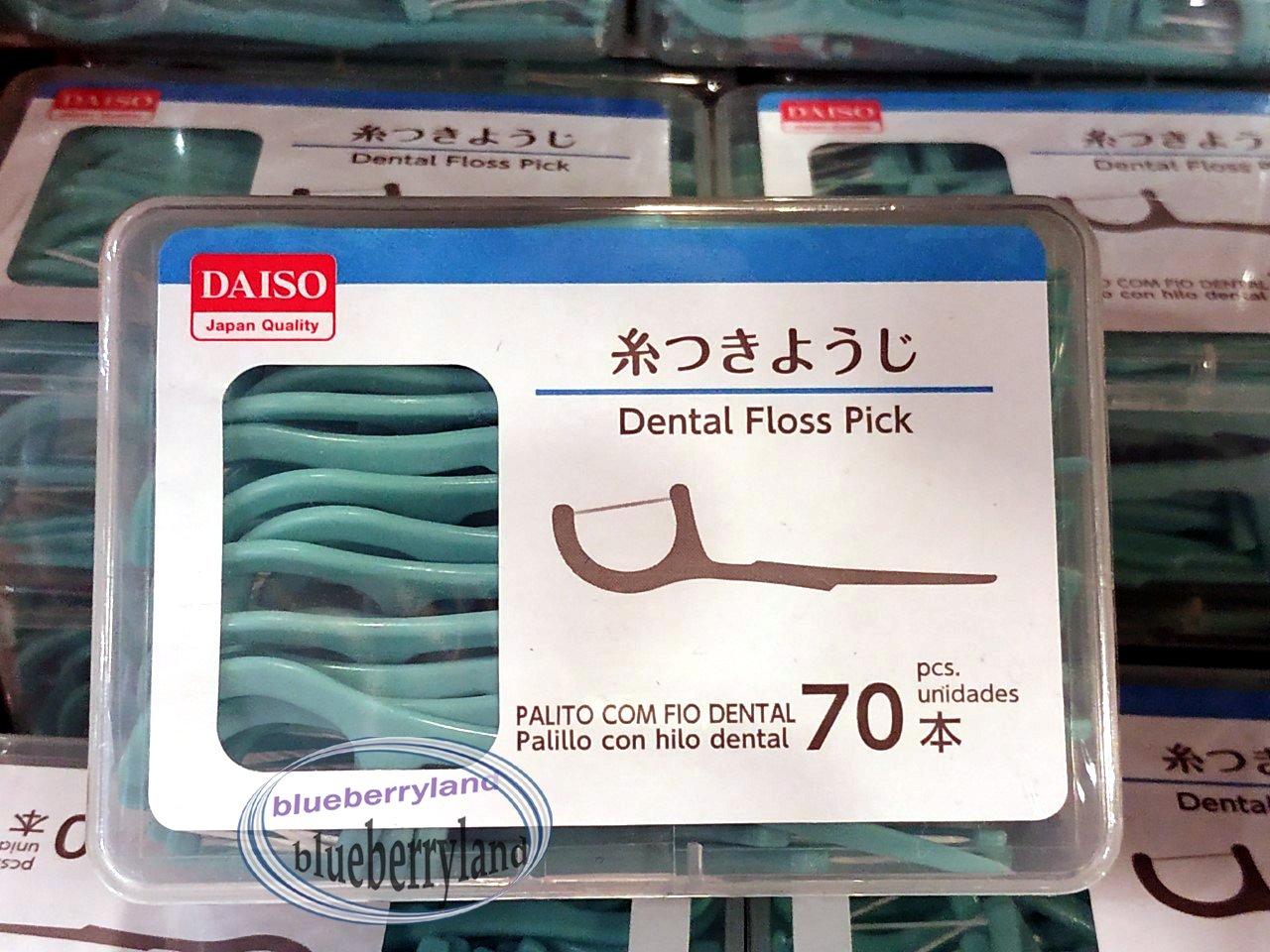 70 pcs Round Thread Oral Dental Floss Pick Flossers Tooth Picks Oral ...