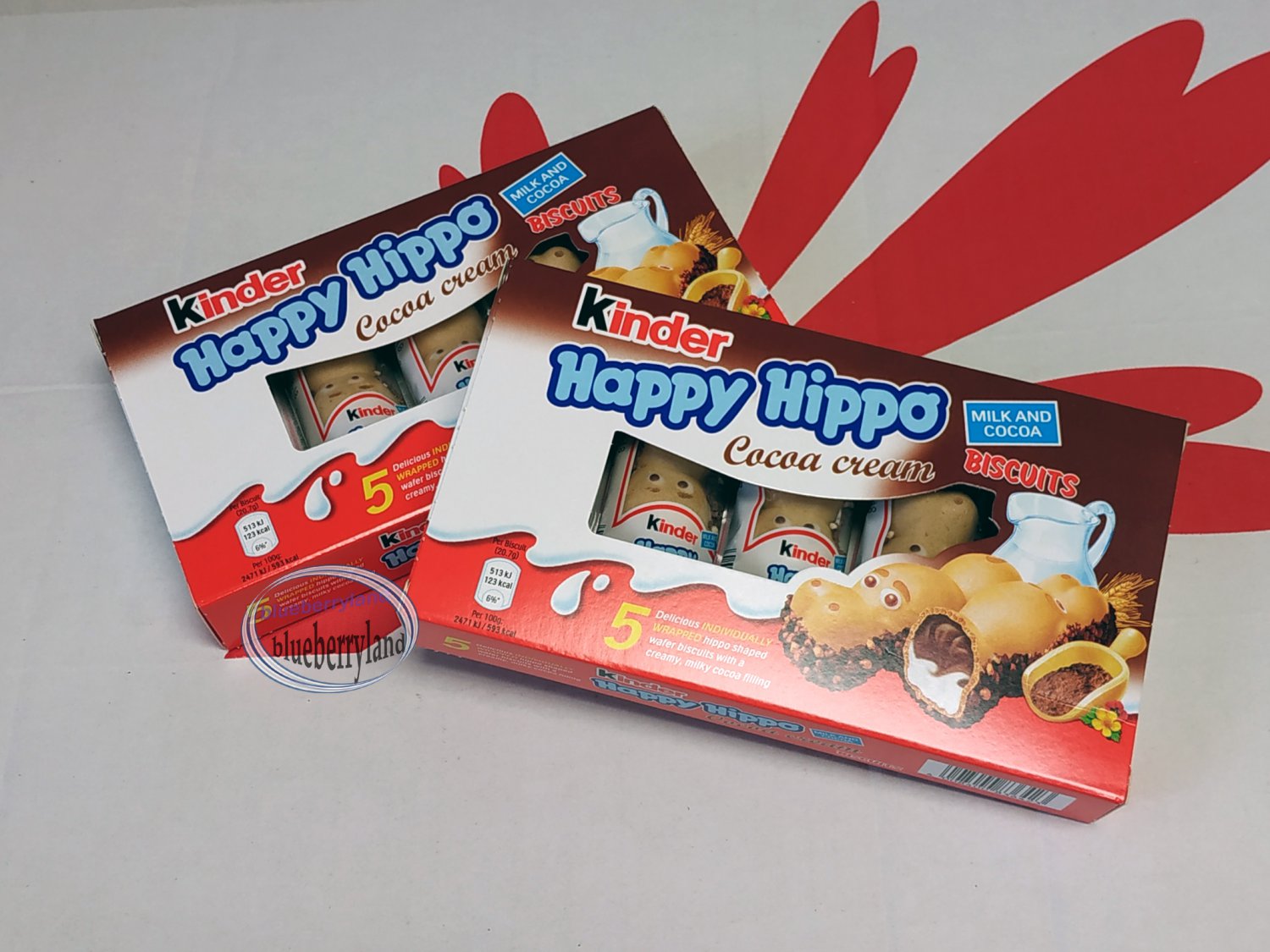 2 Boxes Ferrero Kinder Happy Hippo Cocoa Cream Chocolate Wafer Cookie ...