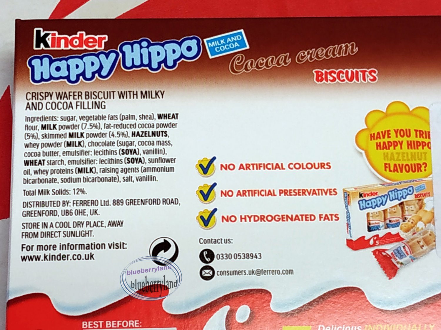 2 Boxes Ferrero Kinder Happy Hippo Cocoa Cream Chocolate Wafer Cookie ...