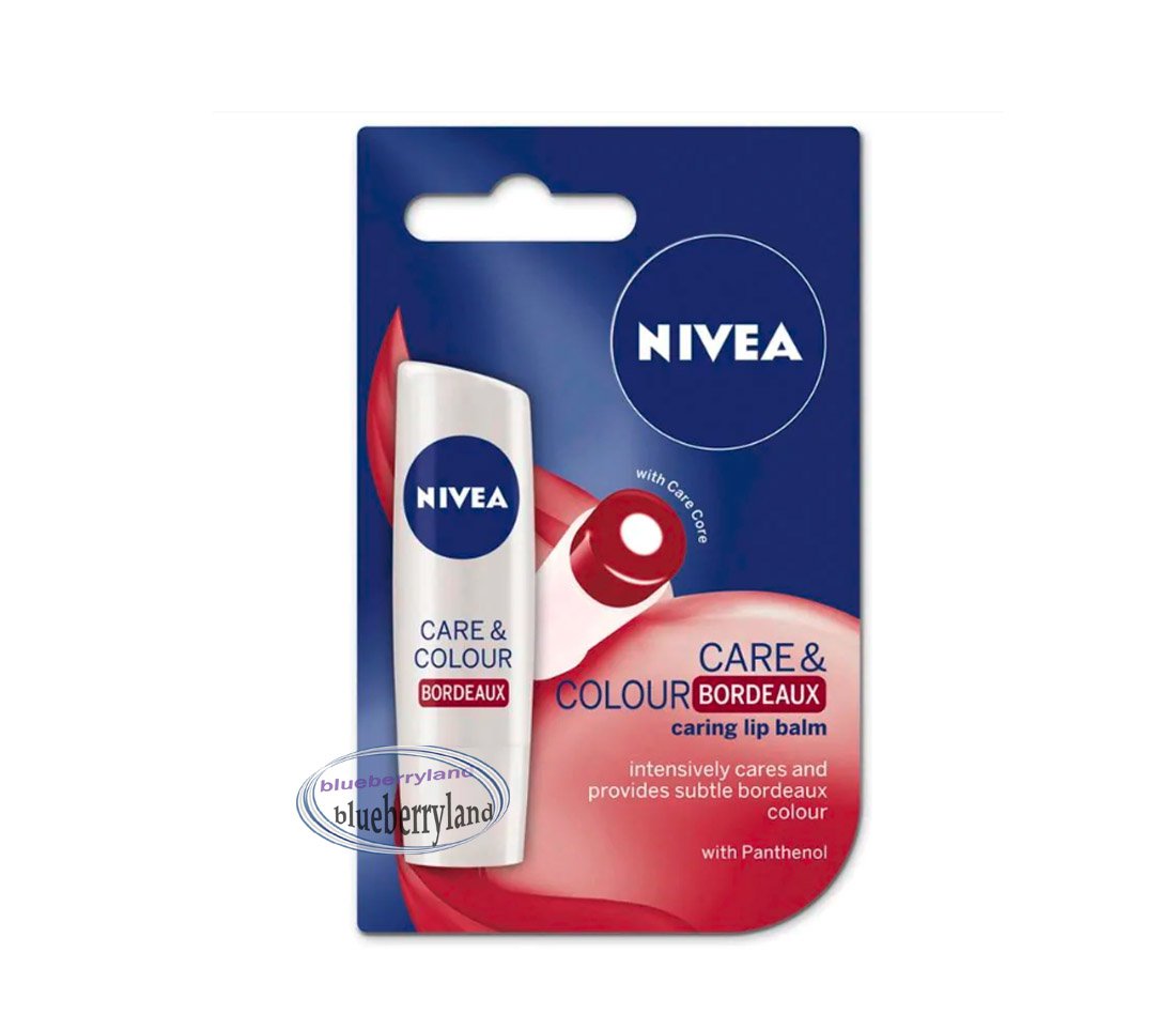Nivea Care and Color Bordeaux Caring Lip Balm 4.8g lip care Health ...