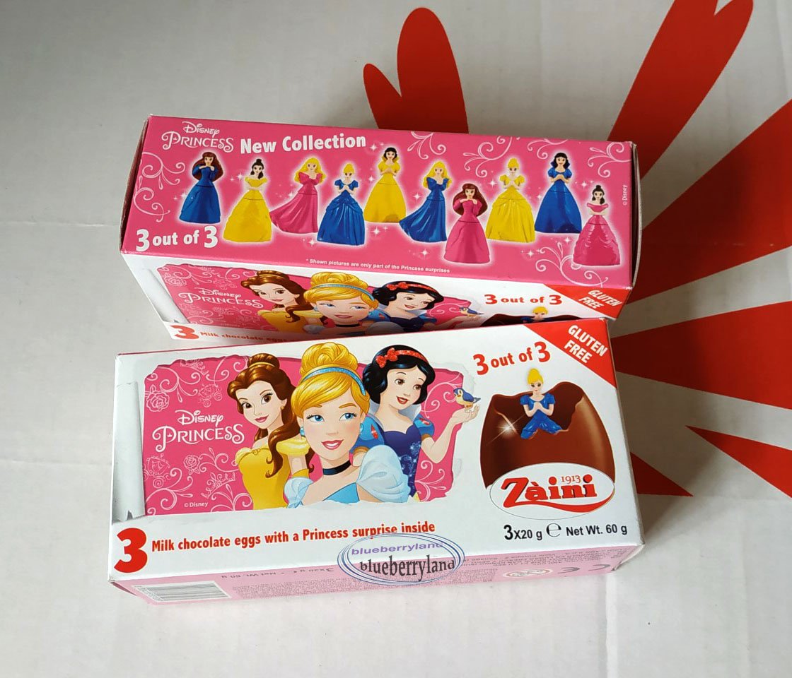 Zaini Disney Princess Chocolate Surprise 3 Eggs With Toy Figure Inside ...