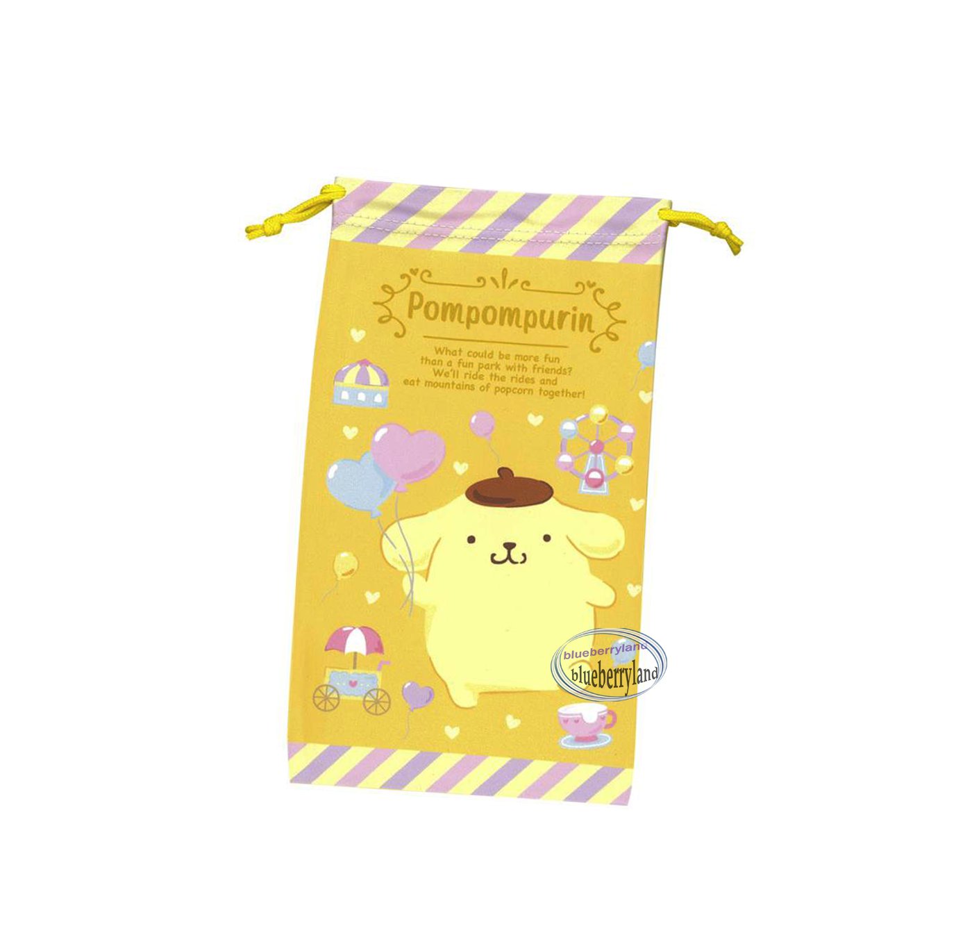 Sanrio Pompompurin Drawstring Bag Mobile Cell Phone BAGS glasses case Kitty
